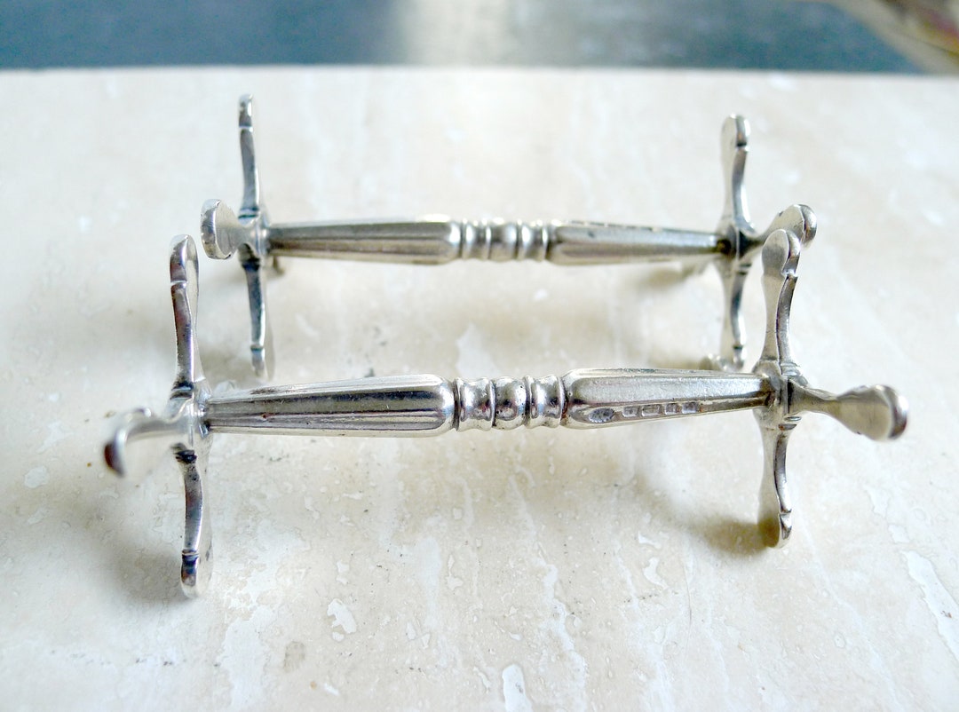 Antique 1844 Sterling Knife Rests Birmingham England Rare Silver ...