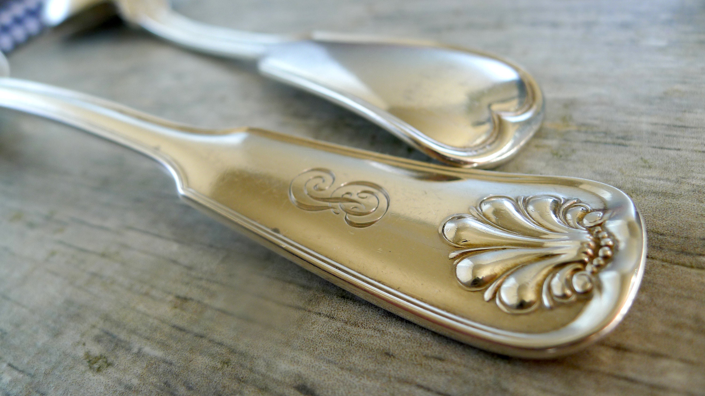 TIFFANY & CO. Sterling Gumbo Spoons Shell and Thread Pattern 1905 ...