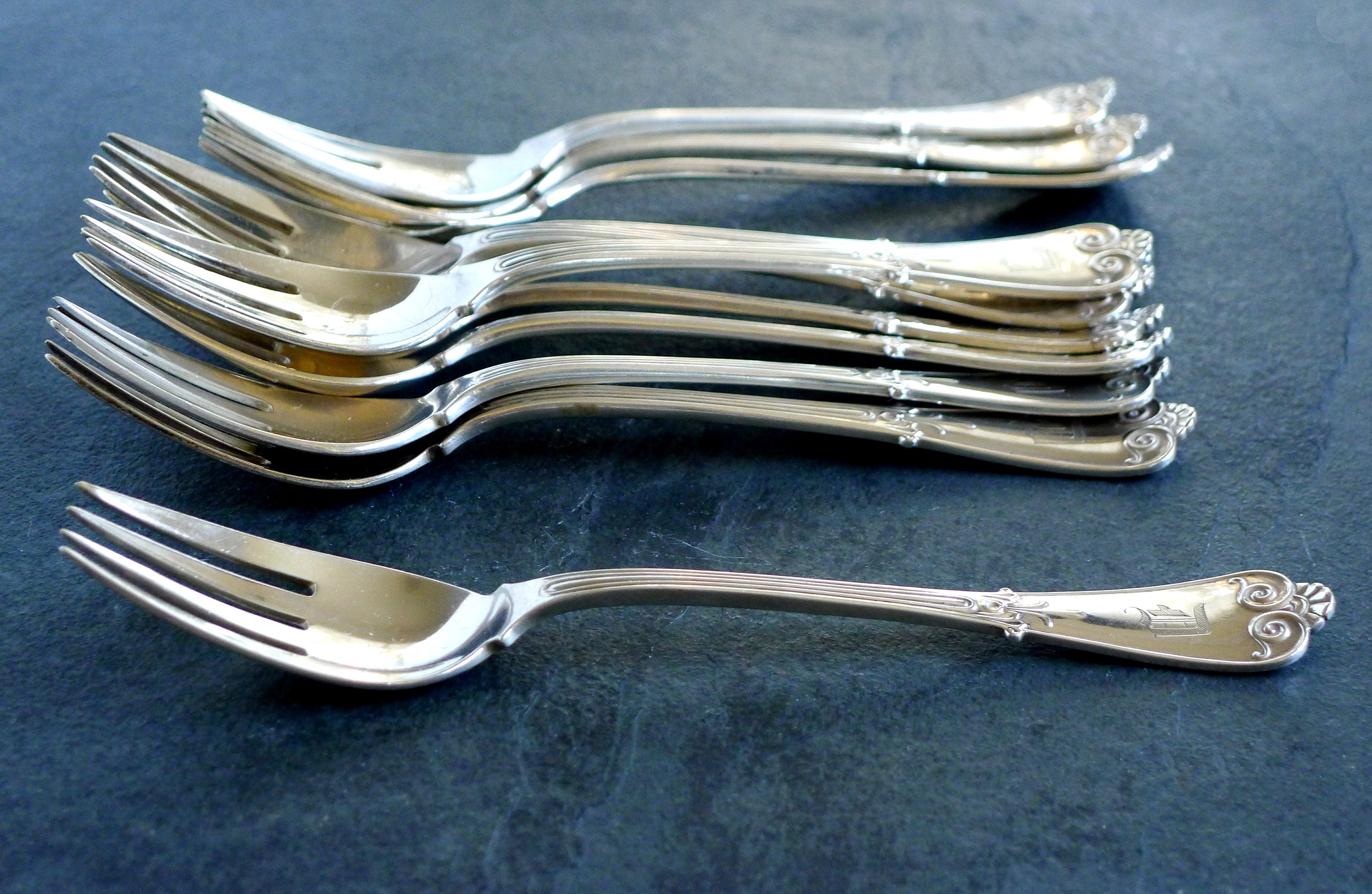 Tiffany & Co Sterling Silver Fish Fork BEEKMAN/TIFFANY Pat 1868 Rare ...