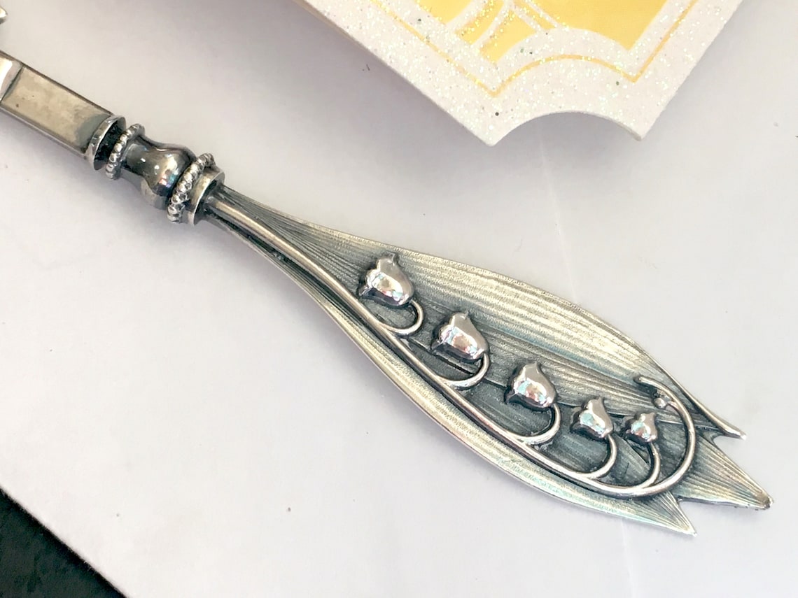Antique WHITING Lily of the Valley Sterling Letter Opener - Etsy