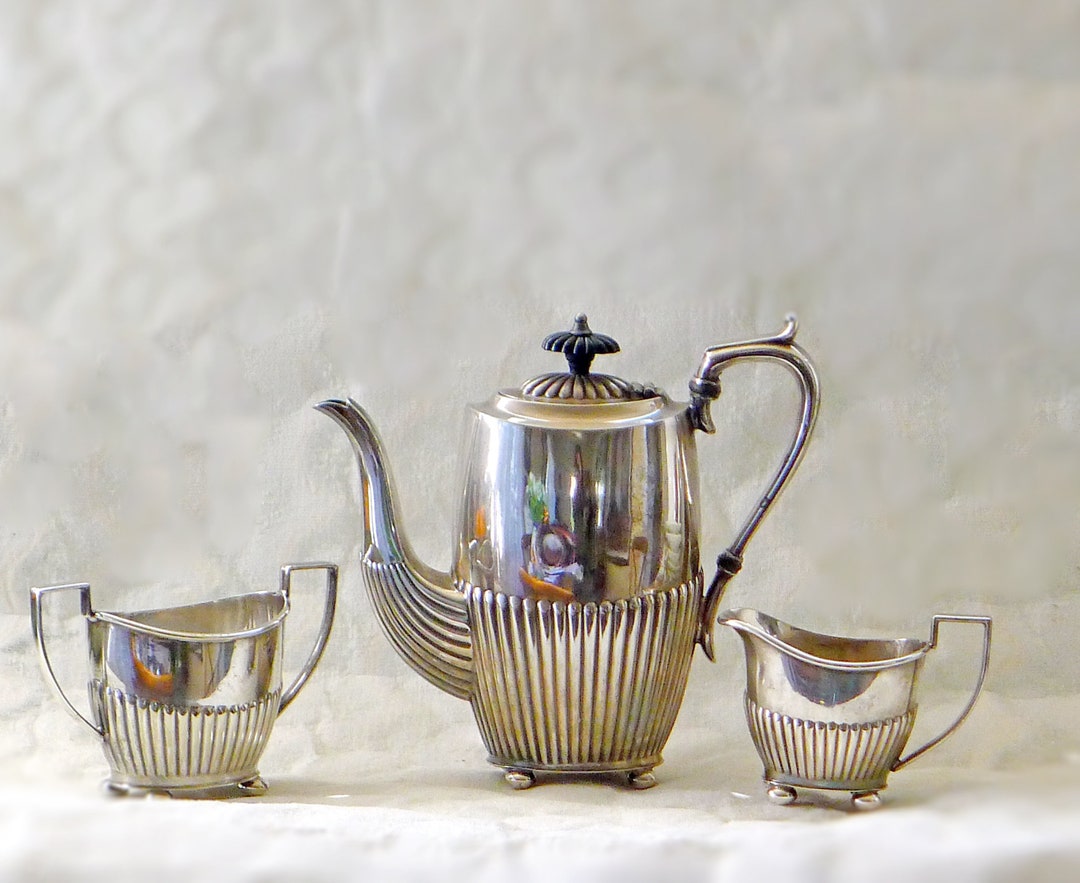 Vintage Israel Freeman & Sons LTD. Teapot Set Sheffield England Sugar ...