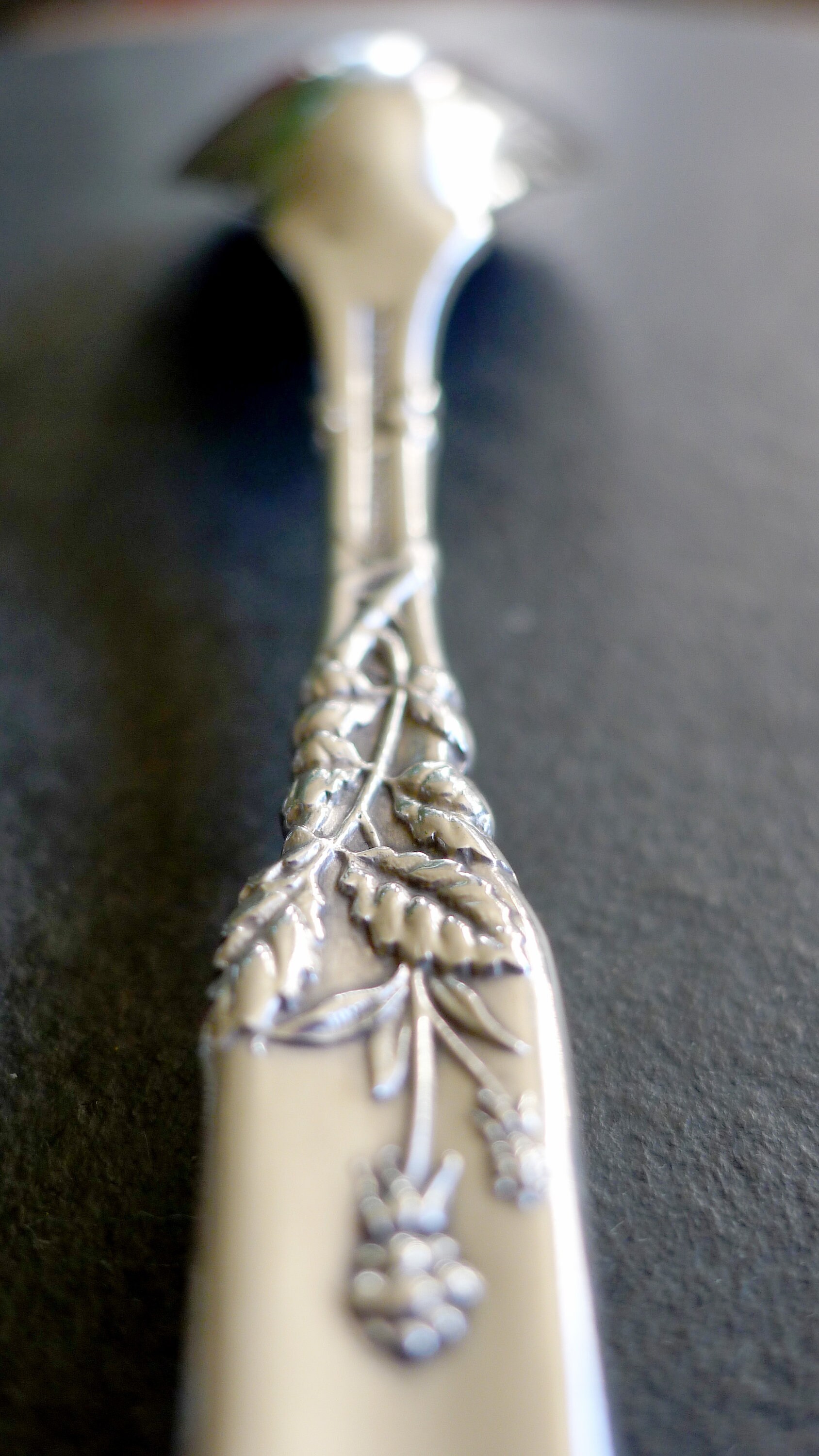 Rare Tiffany & Co. VINE Raspberry 1872 Antique Sterling Preserve Spoon ...