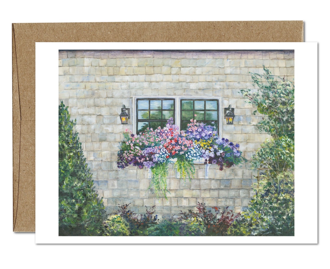 A Cape Cod Window Greeting Card 5x7: Include Painting's Story. Signed ...