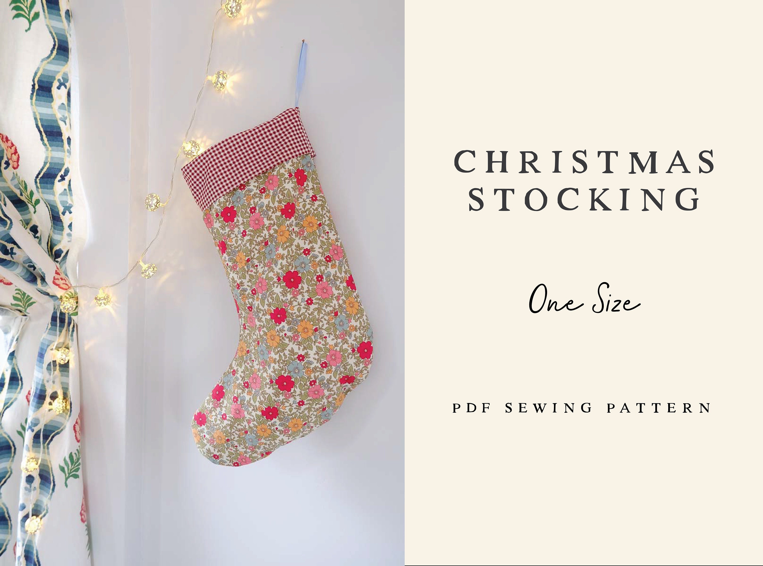 Christmas Stocking Sewing Pattern - Etsy