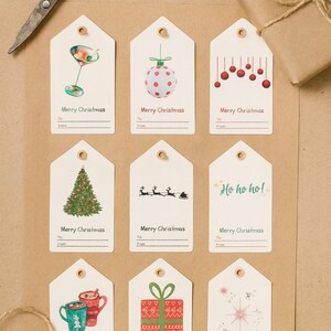Printable Christmas Gift Tags, Holiday Labels (digital Download) - Etsy