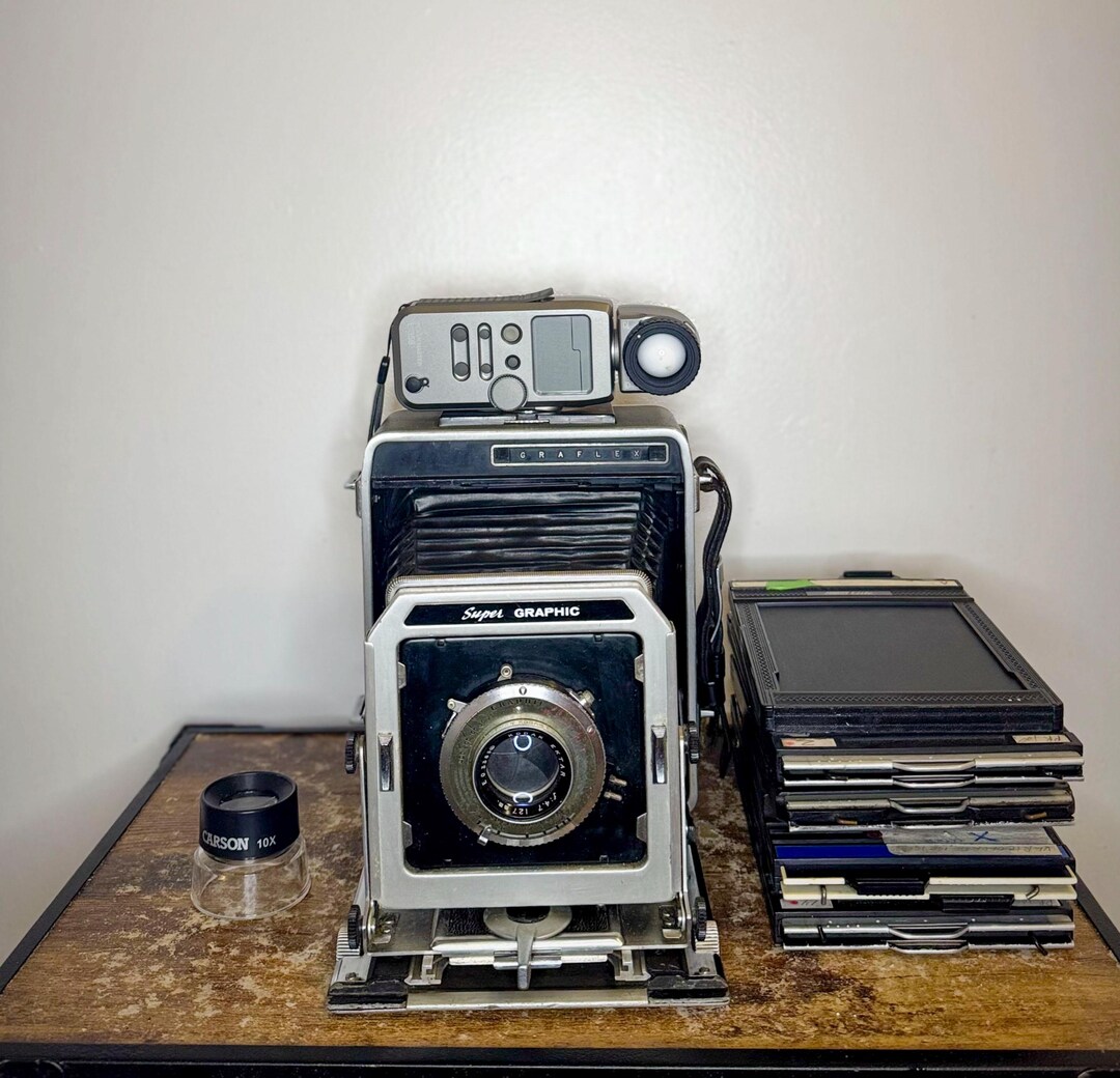 Vintage Graflex Super Graphic 4x5 Film Camera W/ Accessories Large ...