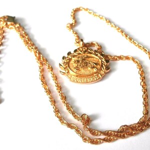 Burberrys of London Necklace Gold Plated With Burberry Symbol Pendant ...