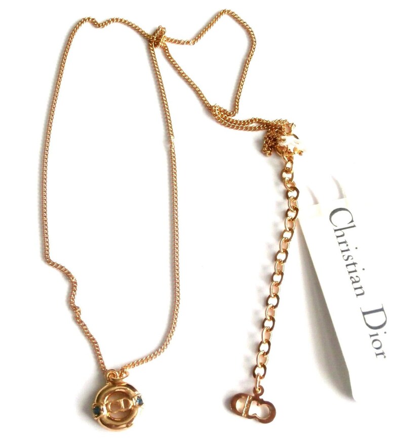 Christian Dior Signed Gold Plated Necklace & CD Monogram | Etsy