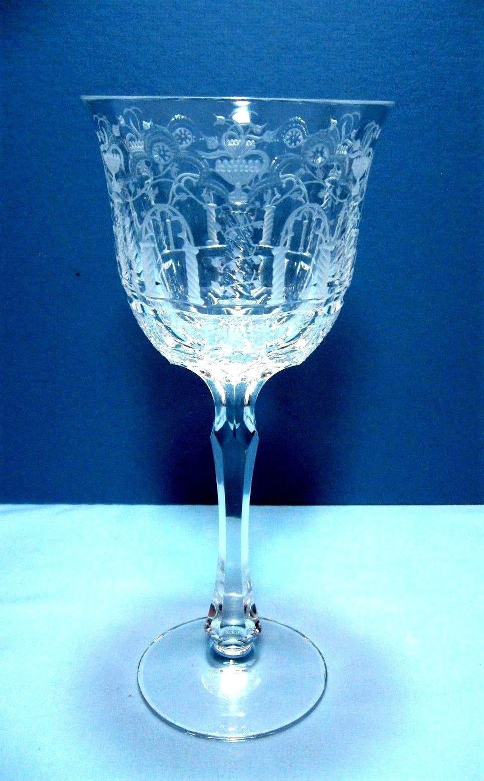 Varga Art Crystal Signed Clear Athens Water Glass | Etsy