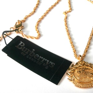 Burberrys of London Necklace Gold Plated With Burberry Symbol Pendant ...