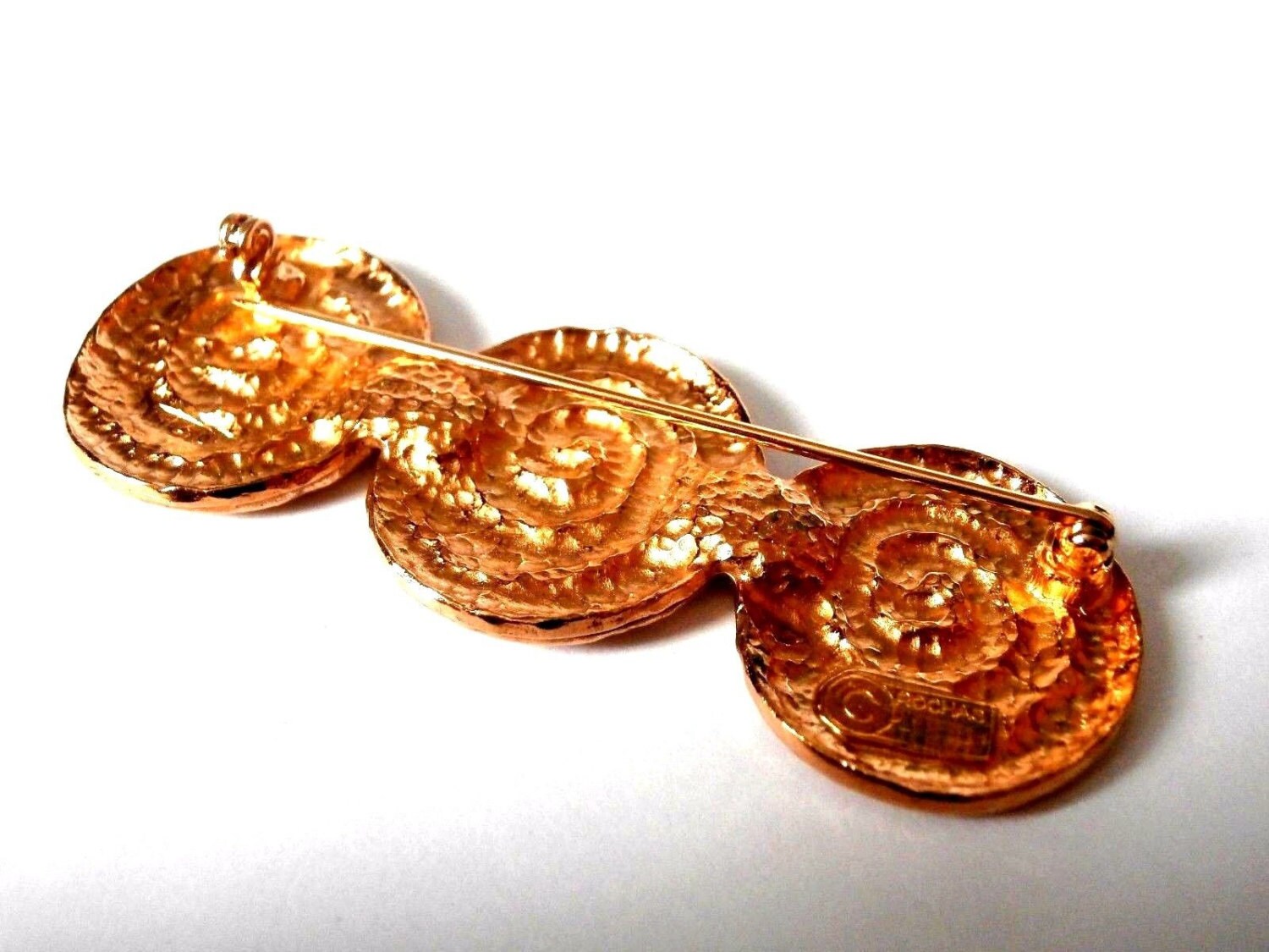 1980's Rochas Signed Triple Swirl Pin Brooch Number 140 - Etsy