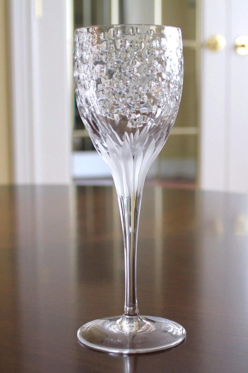 Varga Art Crystal Signed Milano Clear Wine Glass Hand Cut in Hungary - Etsy