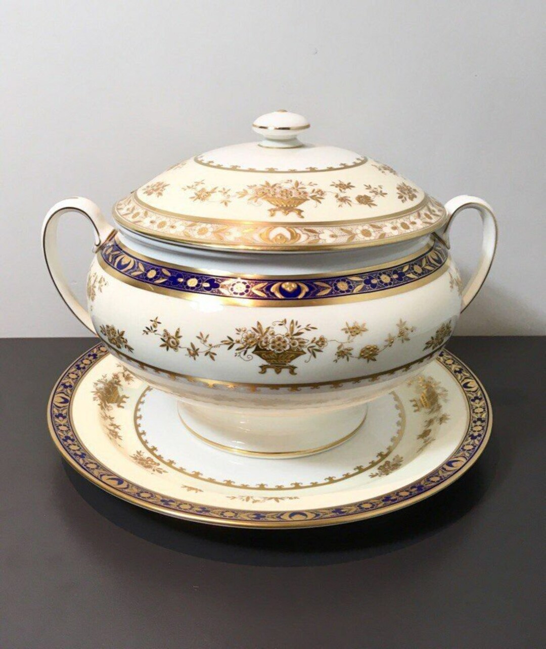 Minton Dynasty Soup Tureen: Cobalt Blue & 22k Gold, First Quality - Etsy