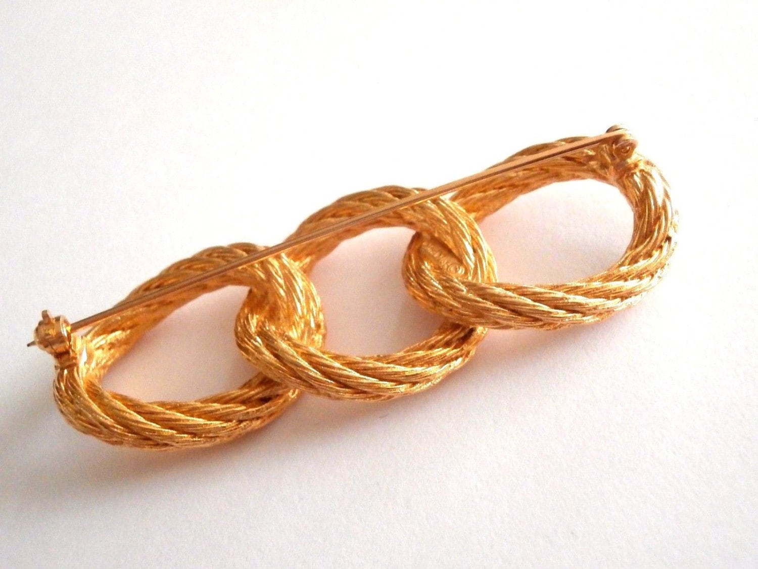 Christian Dior Signed Triple Loops Rope Pin Brooch Gold Plated - Etsy