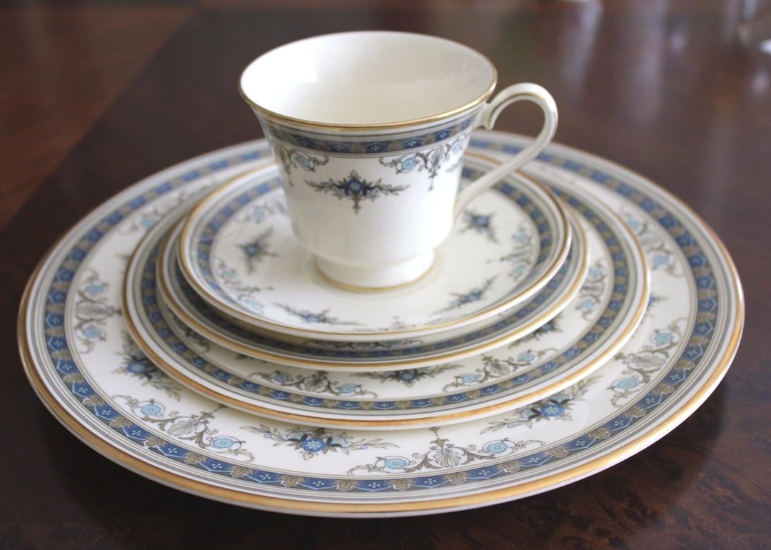 30 Piece Minton Grasmere Blue Dinner Set for 6 English Bone China - Etsy