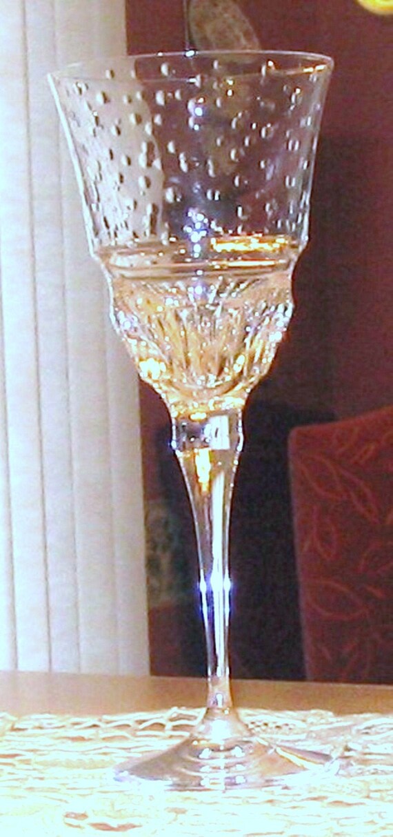 Varga Art Crystal Aurora Hand Cut Clear Water Glass Made in | Etsy