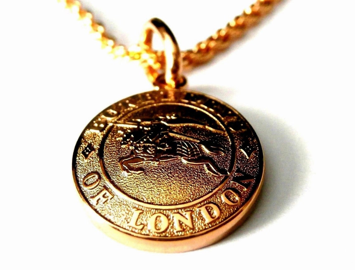 Burberrys of London Signed Gold Plated Necklace With Burberry Symbol 5/ ...