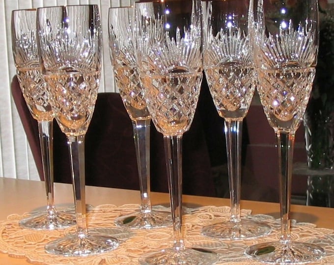Rare Set of 6 Limited Edition Waterford Crystal Flutes - Etsy