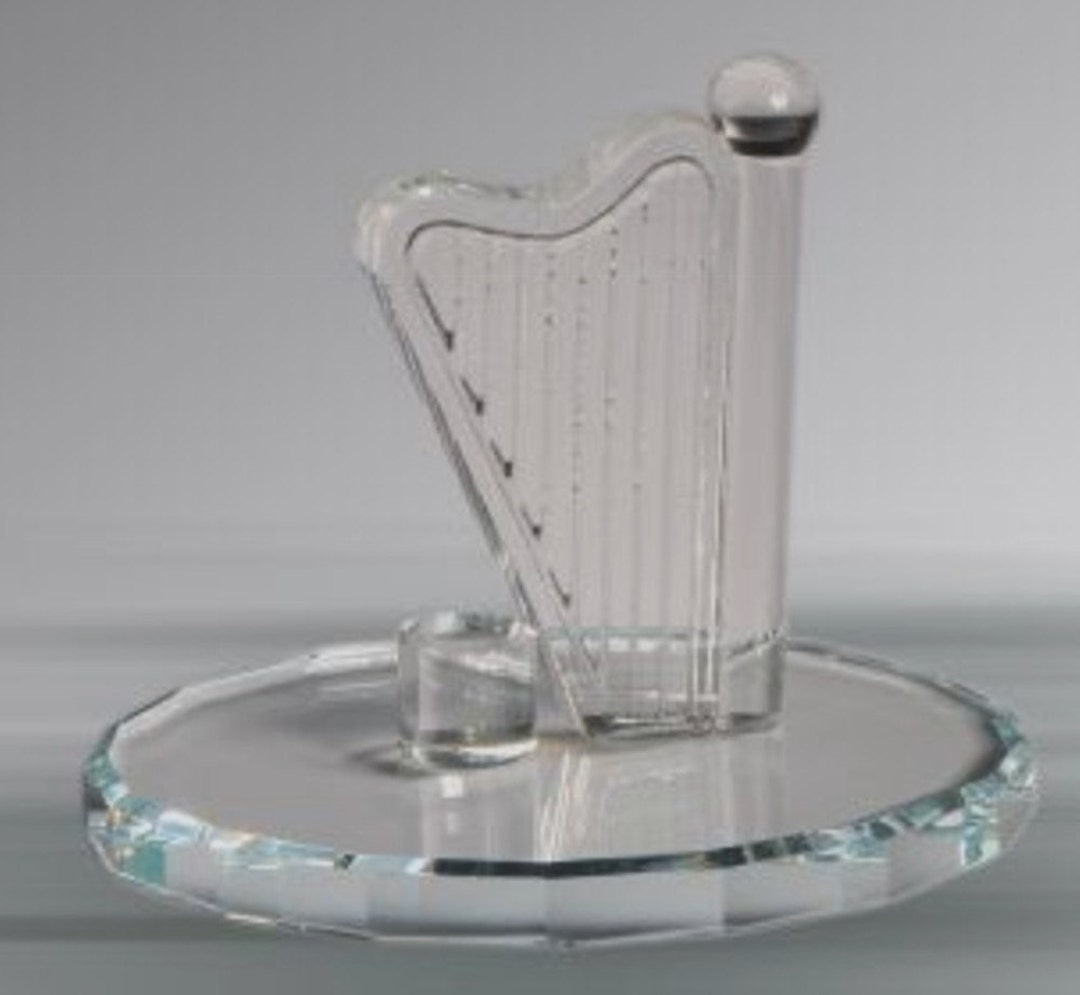 Crystal Florida Harp on Mirror in Box - Etsy