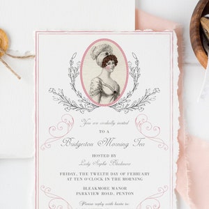 Tea Party Invitation, Regency Era Tea Party Bridal Shower, Jane Austen ...