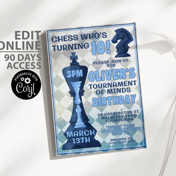 Printable Chess Board - Etsy