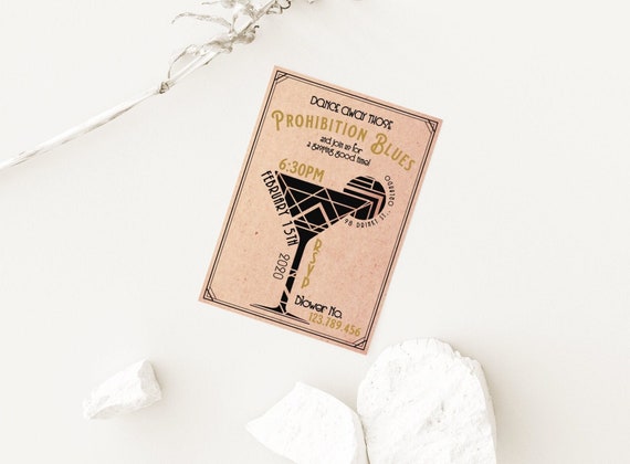 Speakeasy Invitation Printable Roaring 1920s Party Invitation - Etsy