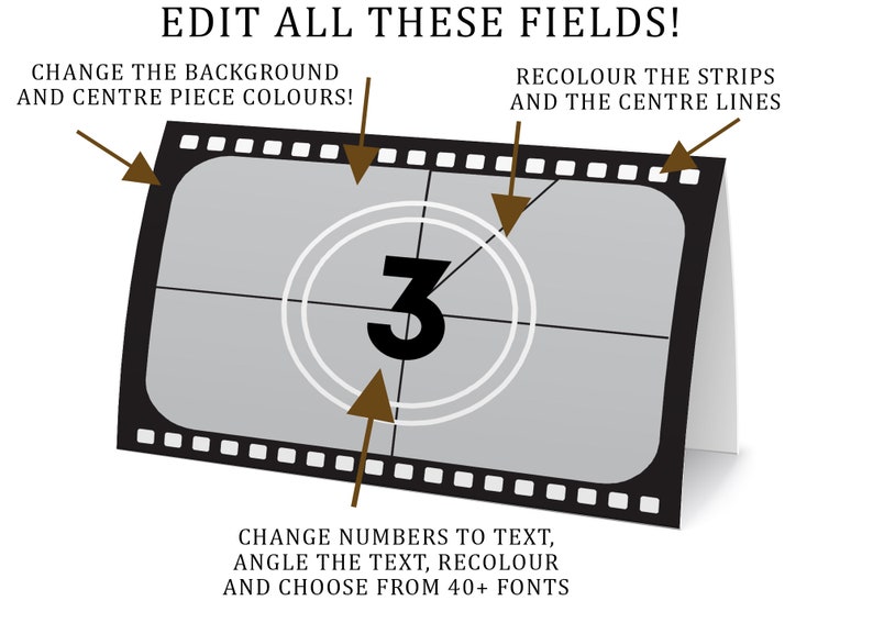 Old Hollywood Party Table Numbers Movie Wedding Table Numbers - Etsy