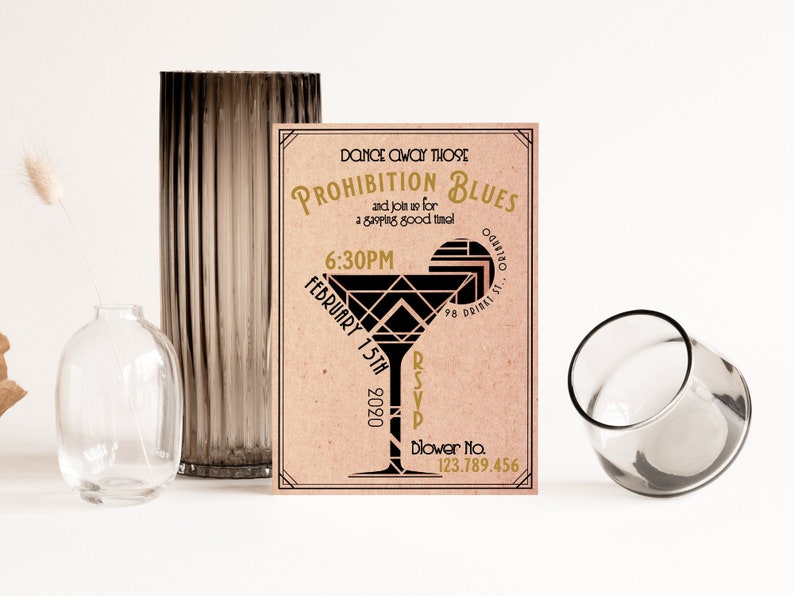 Speakeasy Invitation Printable Roaring 1920s Party Invitation - Etsy
