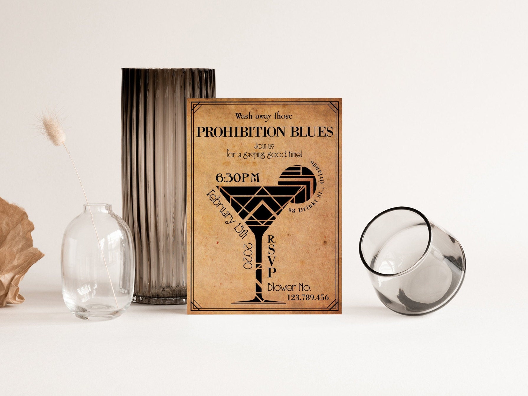 Speakeasy Invitation Printable Roaring 1920s Party Invitation - Etsy ...