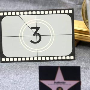 Old Hollywood Party Table Numbers, Movie Wedding Table Numbers Film ...