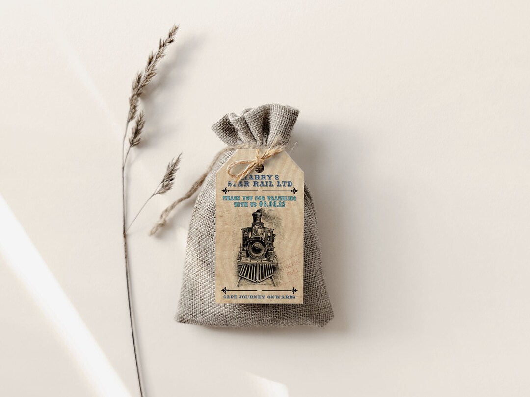 Train Birthday Favour Tags, Train Ticket Gift Tags, Boy Train Party Bag ...