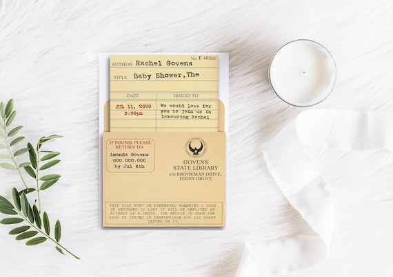 Library Card Invitation Template