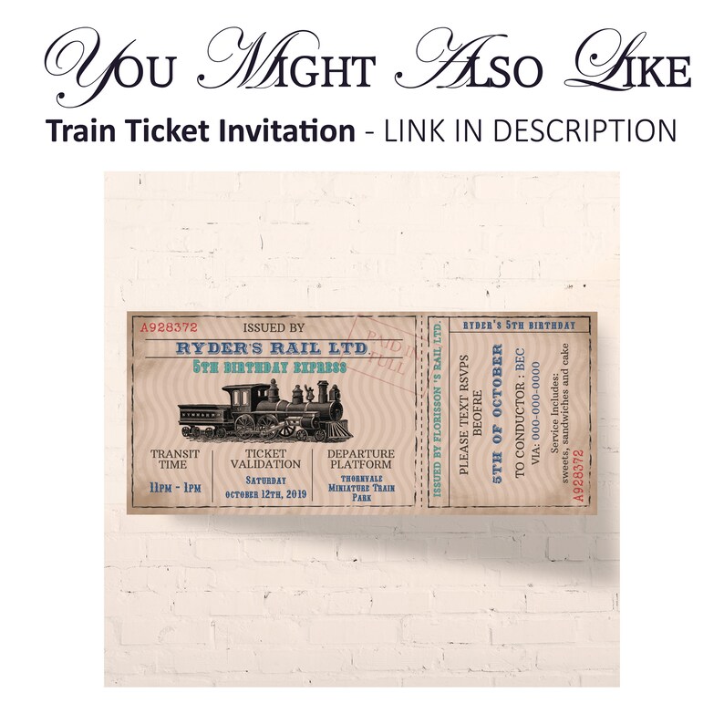 Train Birthday Poster Printable Train Birthday Decoration | Etsy