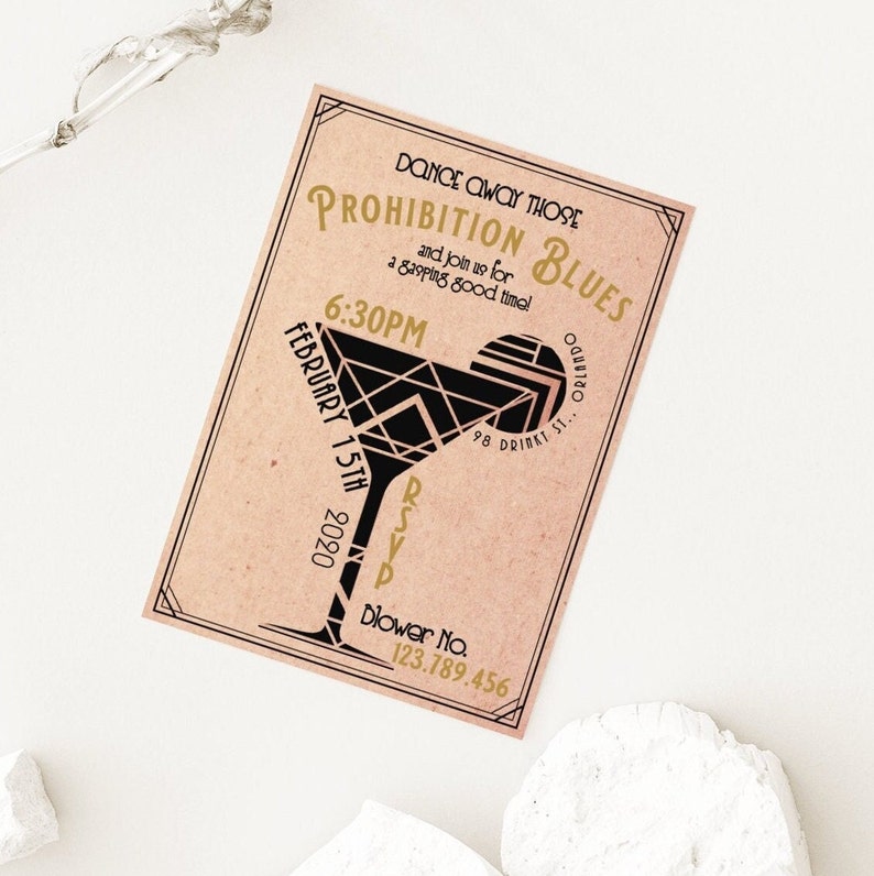 Speakeasy Invitation Printable Roaring 1920s Party Invitation - Etsy