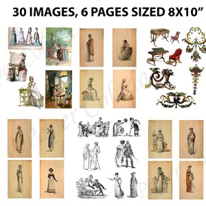 Regency Era Journal Printables, Instant Downloads, Jane Austen Digital ...