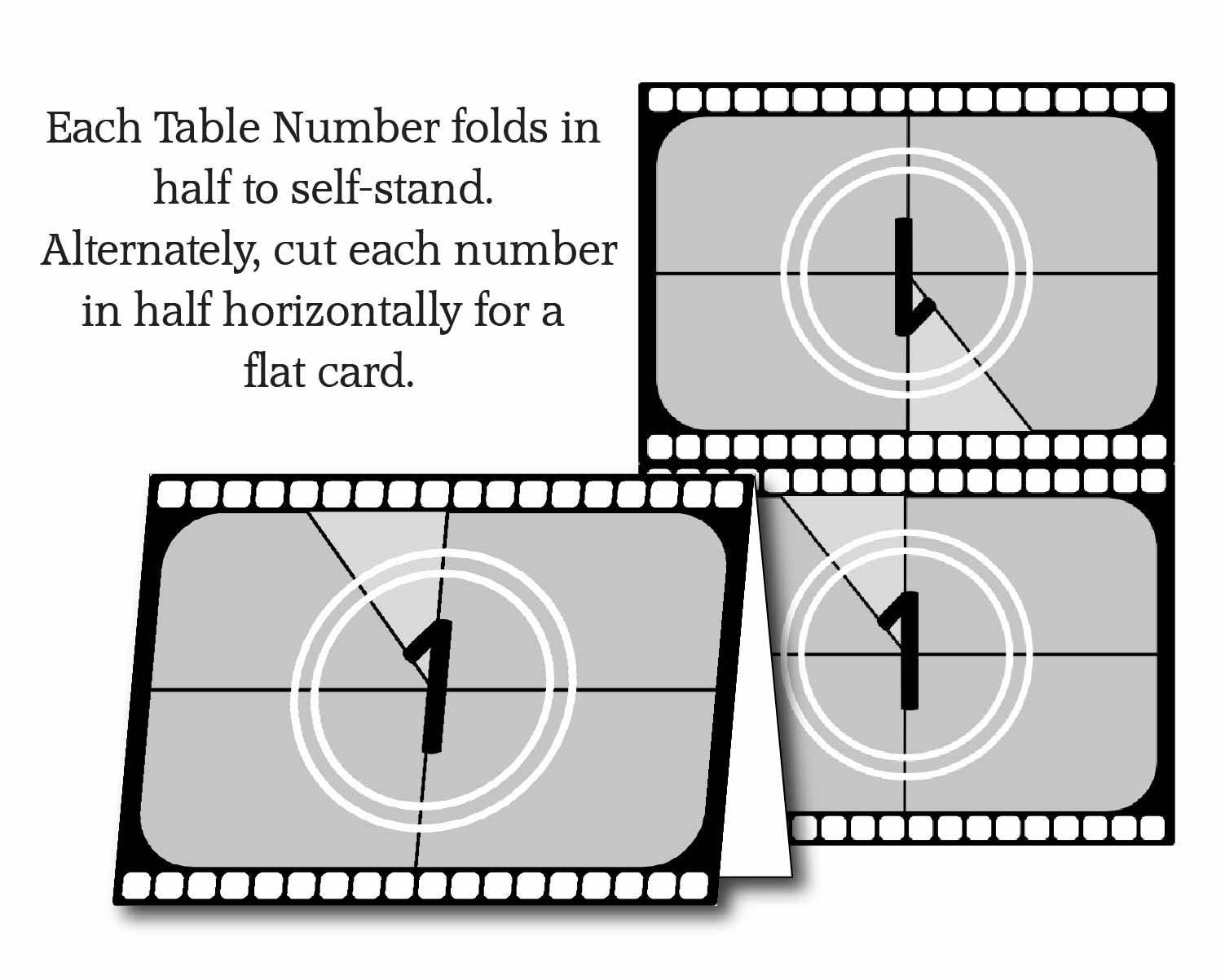 Old Hollywood Party Table Numbers Movie Wedding Table Numbers | Etsy