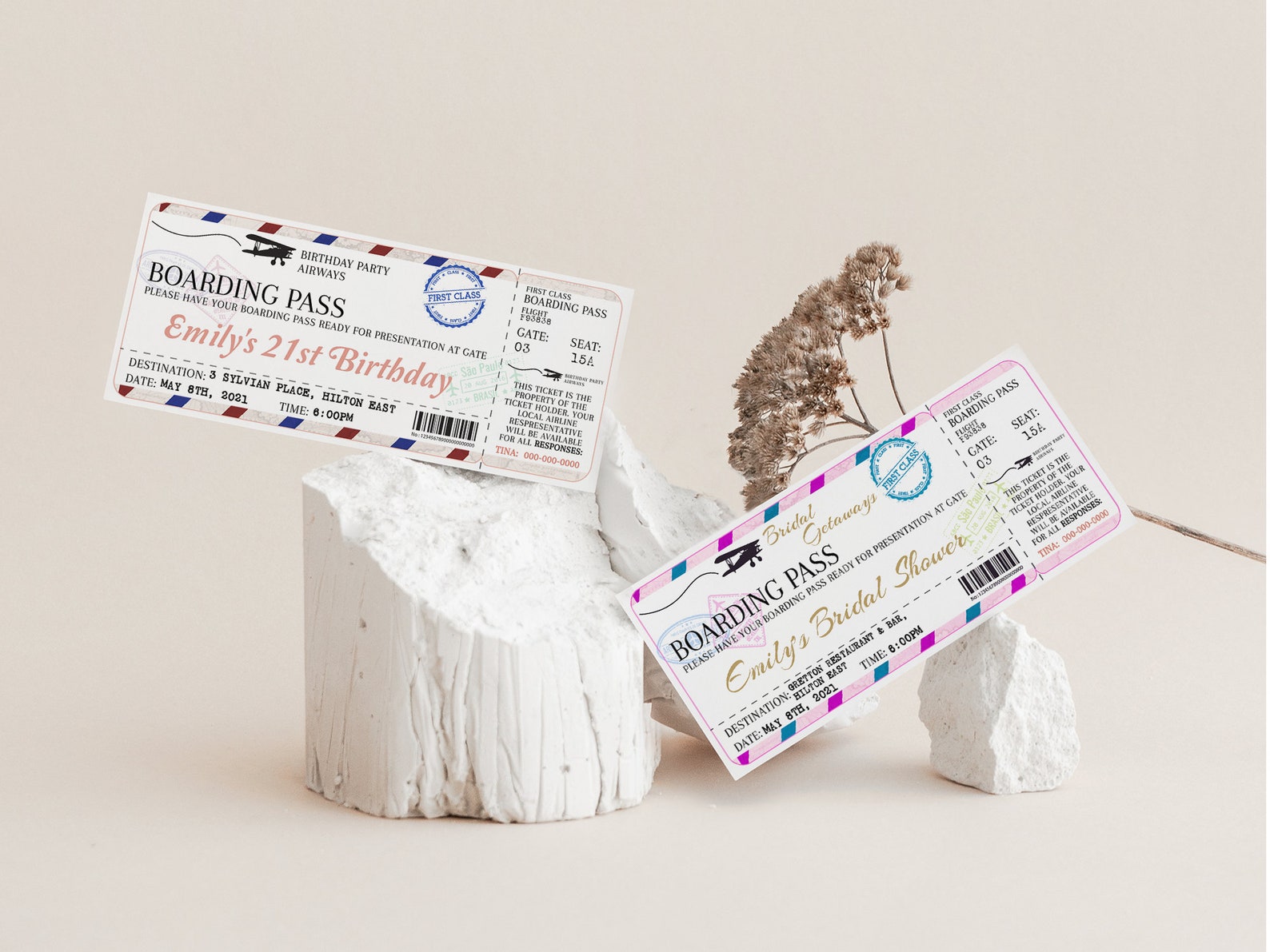 Digital Boarding Pass Invitation Template Editable Custom - Etsy