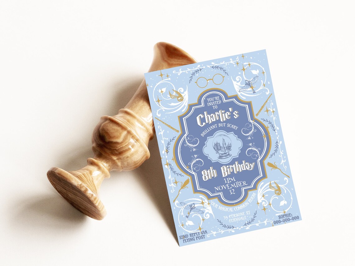 Printable Wizard Invitation Card Birthday Invitation - Etsy