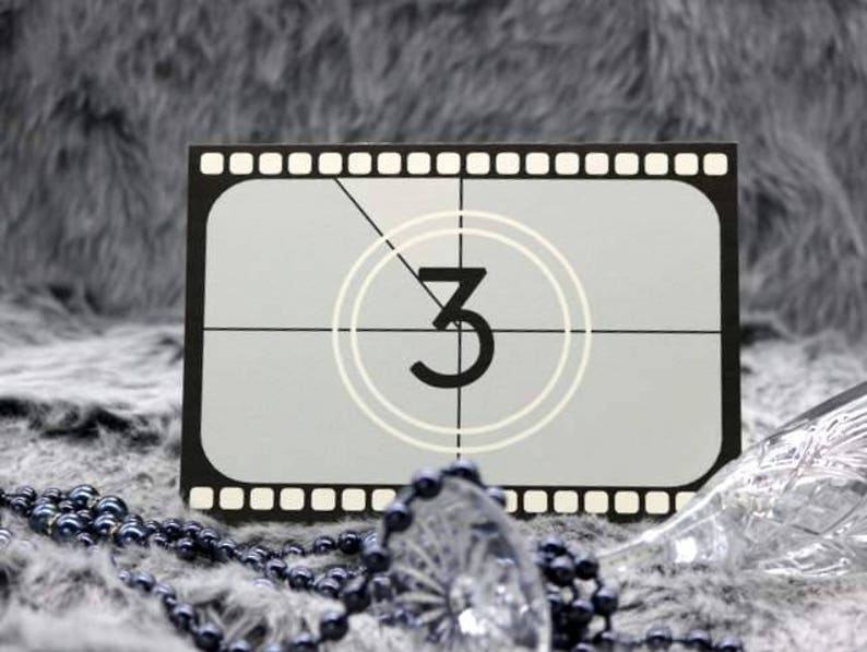 Old Hollywood Party Table Numbers Movie Wedding Table Numbers - Etsy