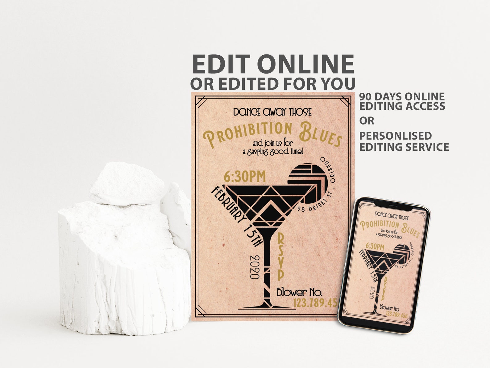 Speakeasy Invitation Printable Roaring 1920s Party Invitation - Etsy ...