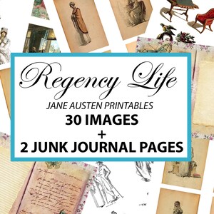Regency Era Journal Printables, Instant Downloads, Jane Austen Digital ...