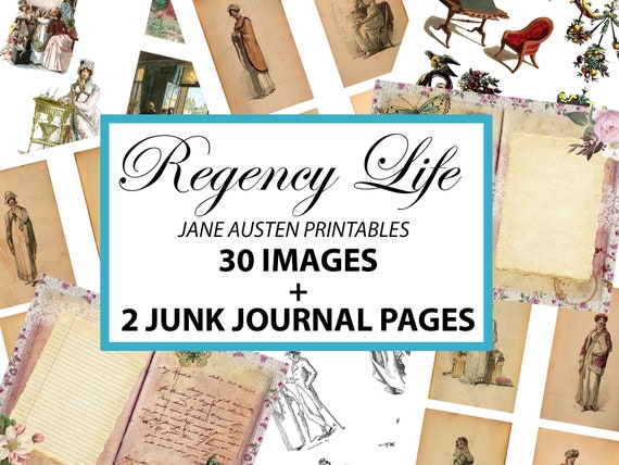 Regency Era Journal Printables, Instant Downloads, Jane Austen Digital ...