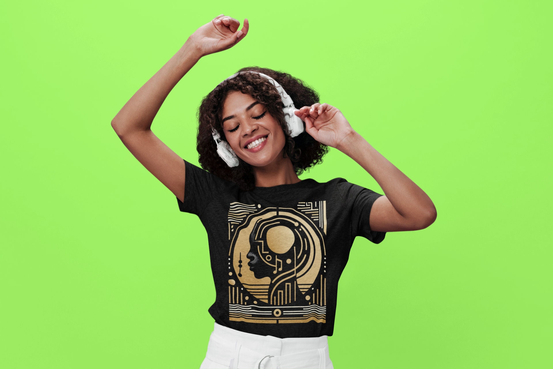 Silhouette of Sound Afro-futuristic T-shirt - Etsy