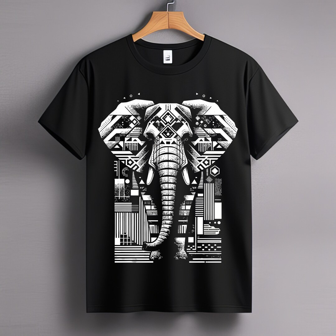 Tribal Elephant T-shirt, Safari Animal Shirt, Elephant Shirts, Animal T ...