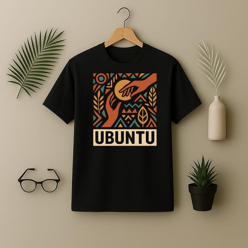 UBUNTU African Tribal Art T-shirt – “I Am Because We Are” - Etsy
