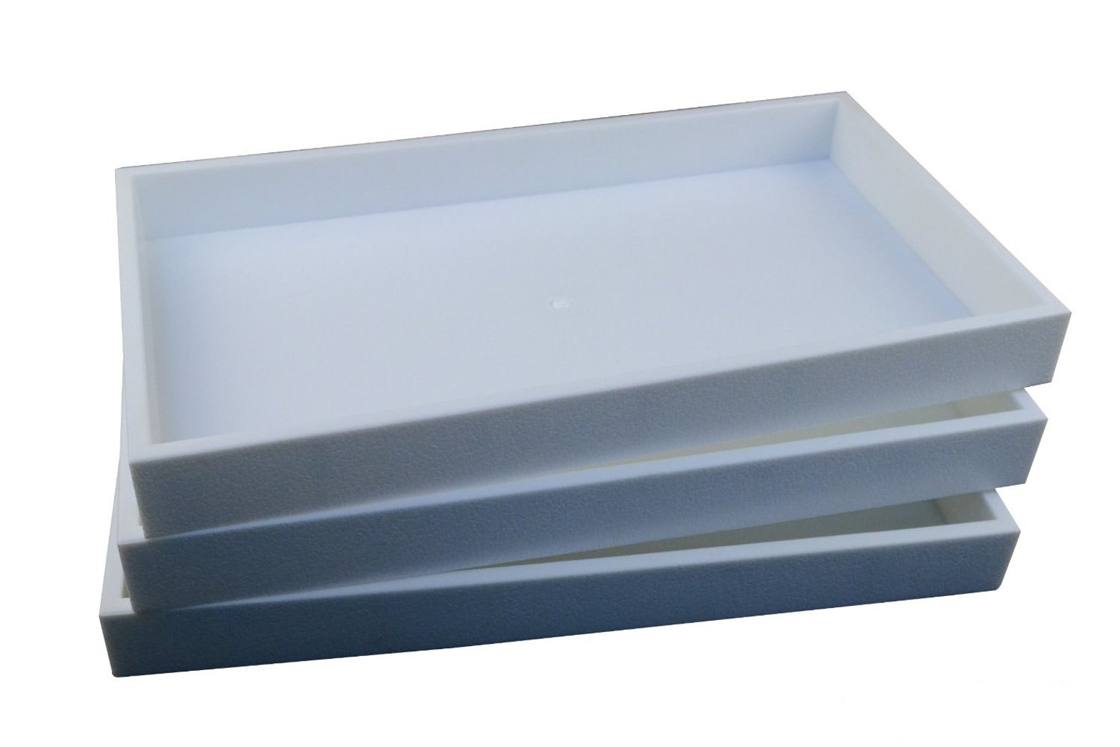 New 3 White Plastic Full-size Stackable Storage Trays Case - Etsy