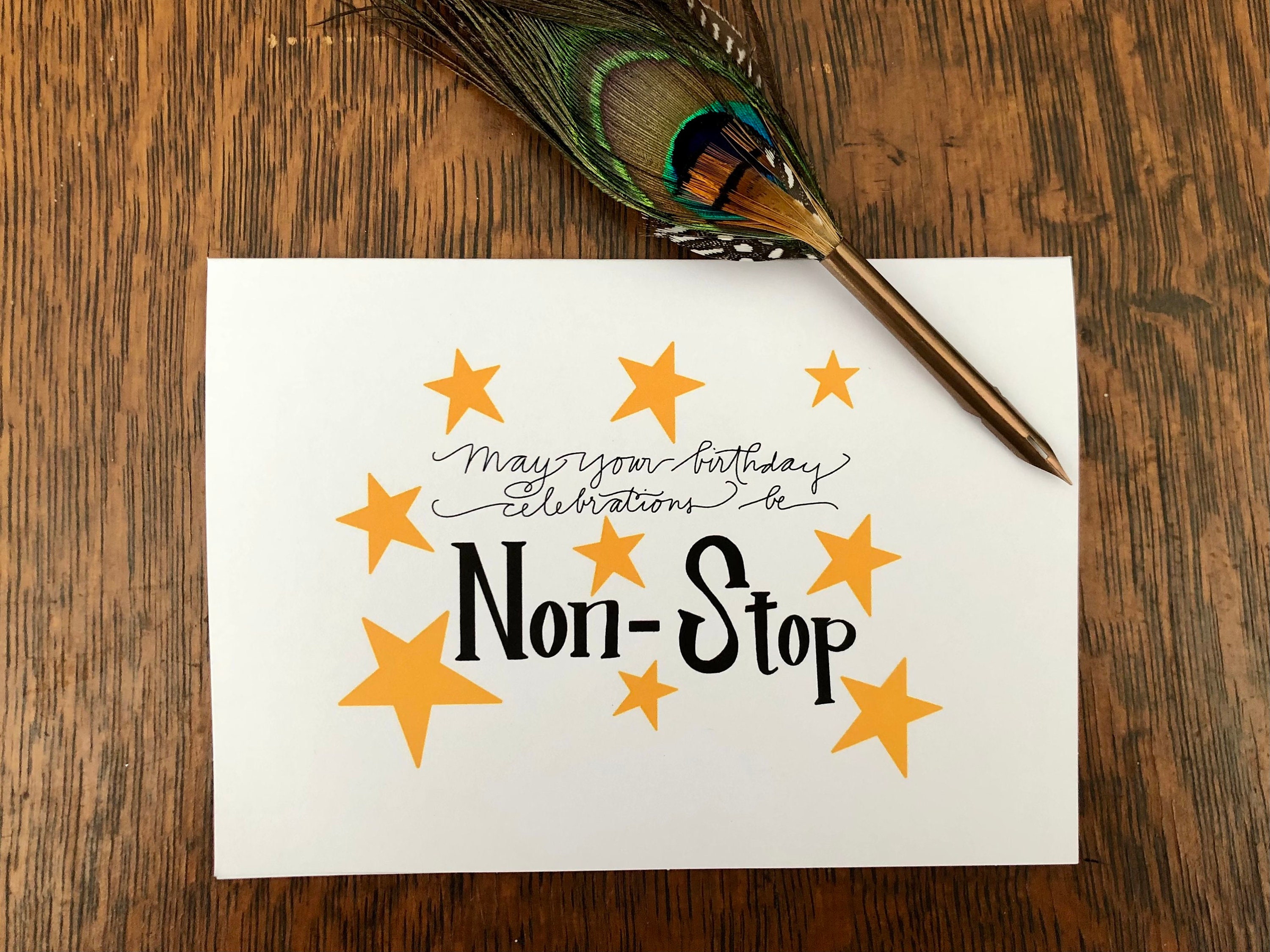 Hamilton Birthday Card | Non Stop | Hand Lettered - Etsy