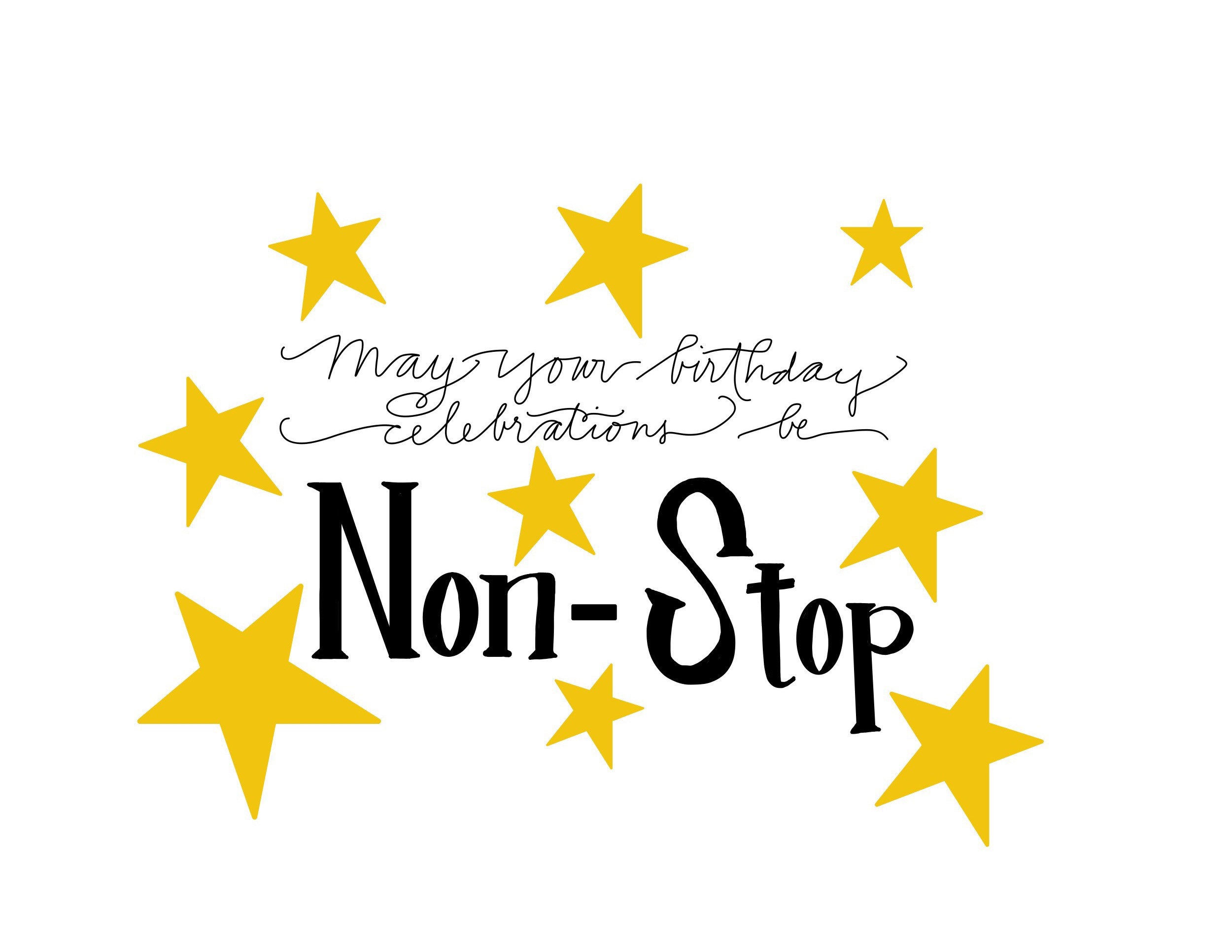 Hamilton Birthday Card | Non Stop | Hand Lettered - Etsy