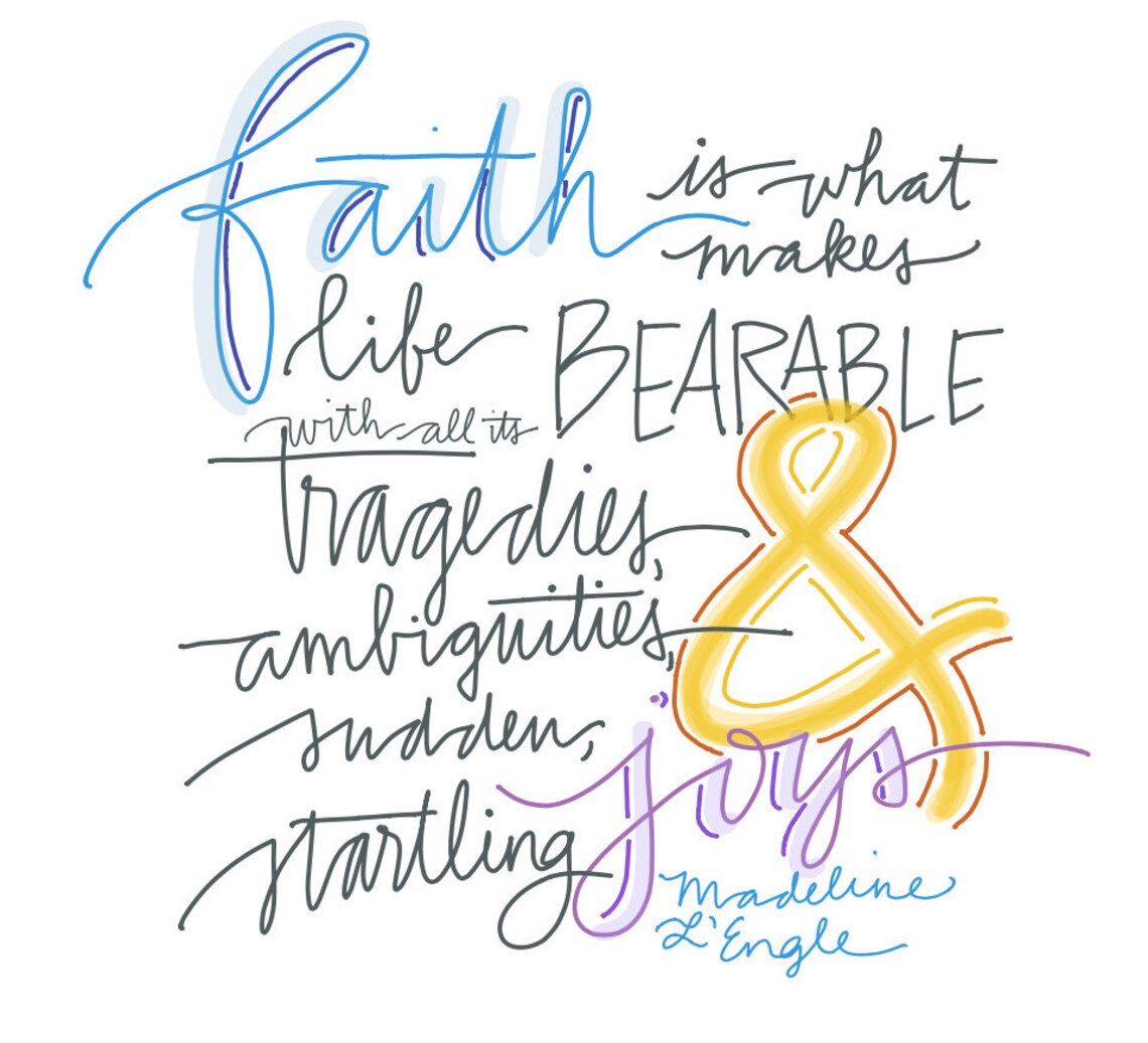Downloadable Faith Quote // Madeline L'engle // Hand - Etsy