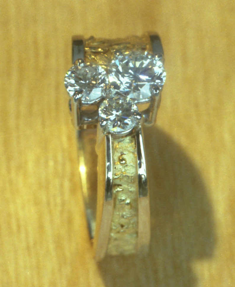 Hand Made in Canada 3 Stone Canadian Diamond Engagement Ring - Etsy